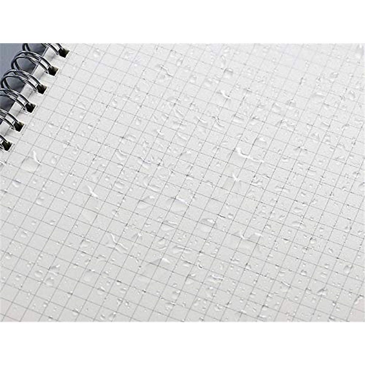 Yansanido Spiral Notebook, 4 Pcs 10.1 Inch x 7.6 Inch B5 Thick Plastic Translucent Frosting Hardcover Graph Paper 80 Sheets -160 Pages Journals for Study and Notes (B5 7.3"X 10"-Grid 4pcs)