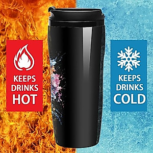 Peace Sign Bigfoot Sasquatch Travel Coffee Mug Reusable Coffee Cup Tumbler with Lid for Outdoor 350ml