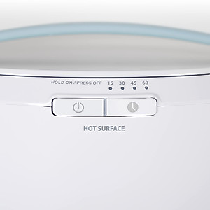 Zadro Large Hot Towel Warmer Bucket Timer Electric Towel Warmer for Bathroom Auto-Shut Off Heated Towel Warmer Spa (Large | 20L | 12" Dia. x 21" Tall, White/Blue)