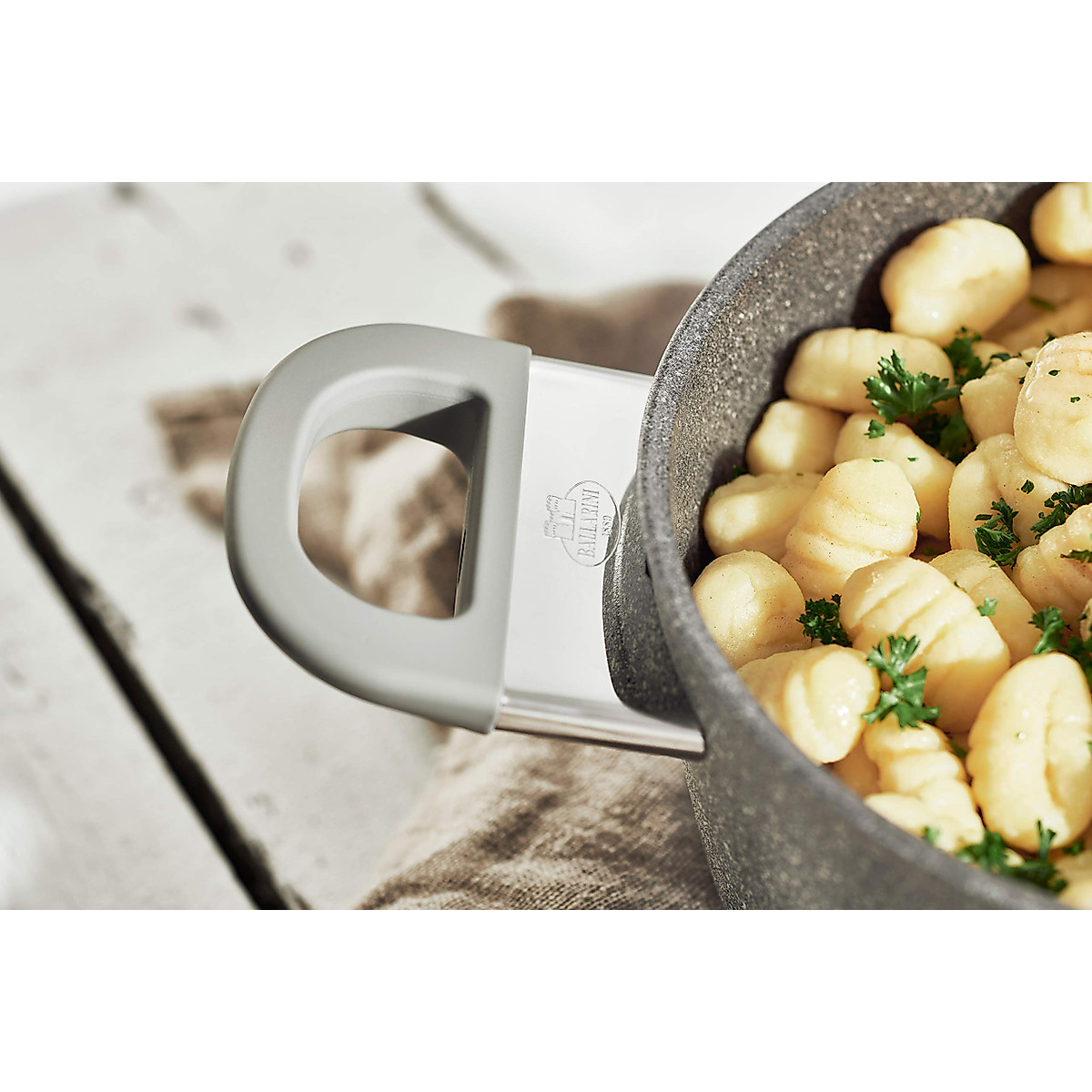 Ballarini Parma Plus by HENCKELS 4.9-qt Aluminum Nonstick Dutch Oven with Lid, Made in Italy