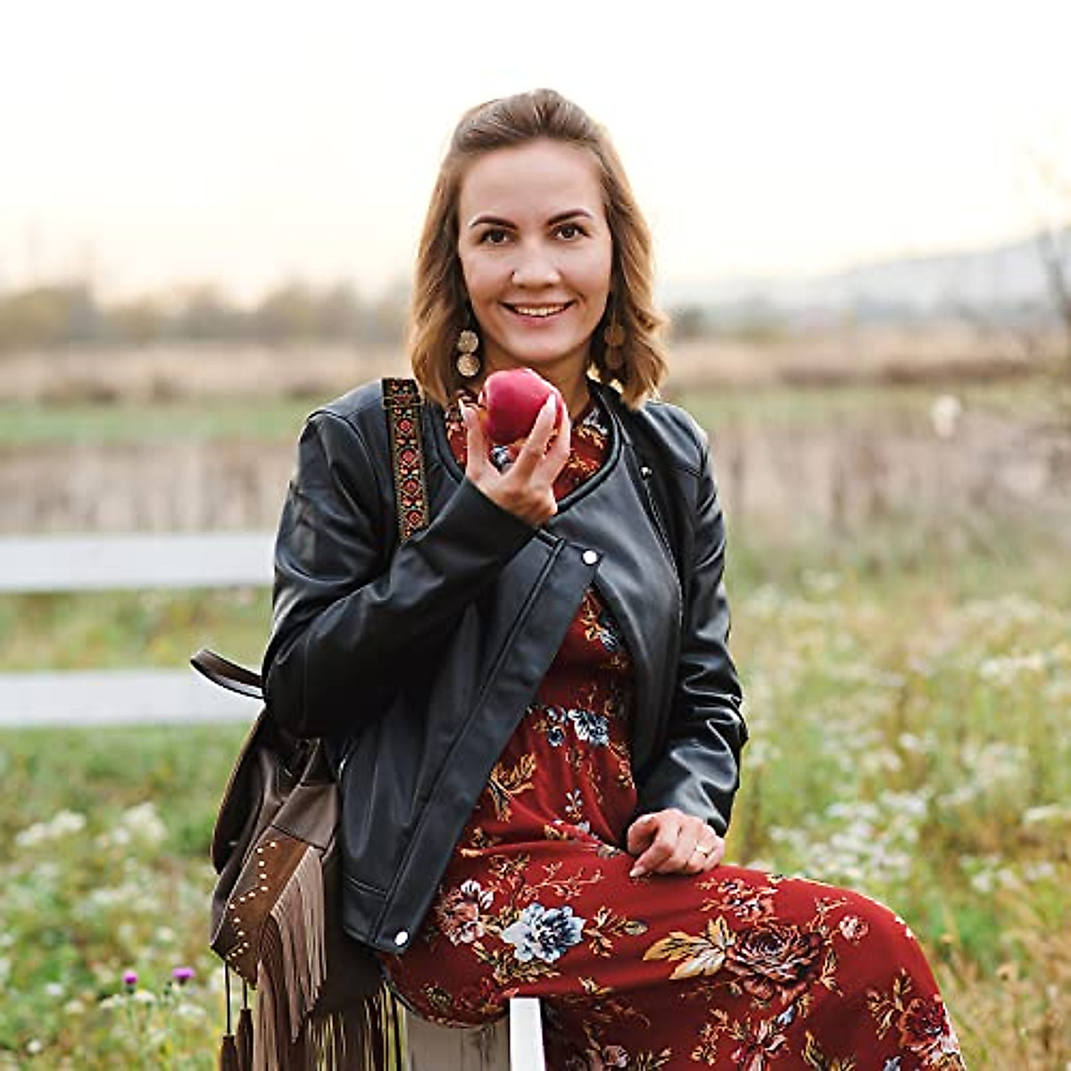 Amylove 2 Pcs Crossbody Straps Replacement for Purse Guitar 2'' Wide Adjustable Multi Pattern Crossbody Straps for Bag Retro Jacquard Woven Embroidery Handbag Strap for Women Shoulder Bags, Blue Red