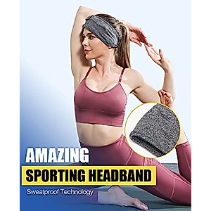 ASMRBAND Sleep Headphones, Cozy Wireless Headphone Headband,Noise Cancelling Headphones for Sleeping, Headphone Band Built in Speakers Perfect for Side Sleepers,Workout,Running,Yoga,Travel,Insomnia
