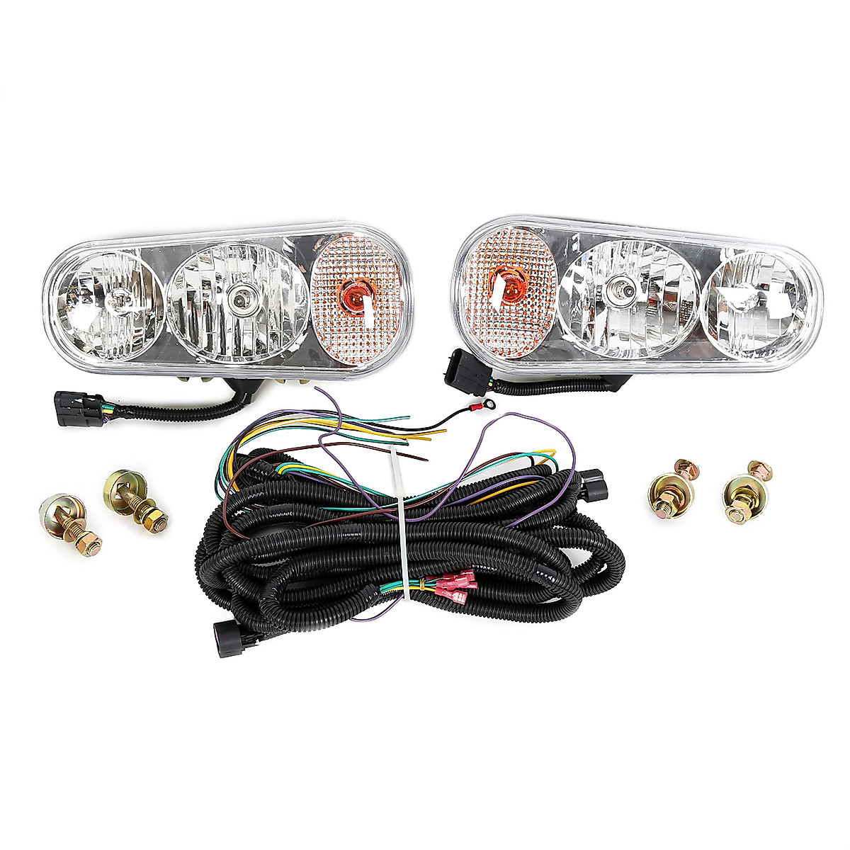 ECOTRIC  Universal Halogen Snow Plow Lights Kit Compatible with Boss Western Meyer Blizzard Curtis Snowdog