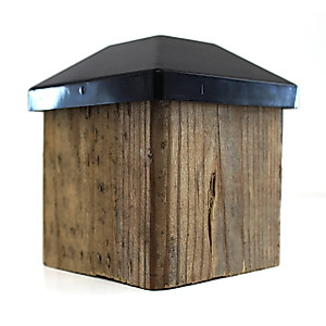 Nominal 4x4 Plastic Fence Post Caps with Nail Hole (3-5/8"x 3-5/8") (12, Black)