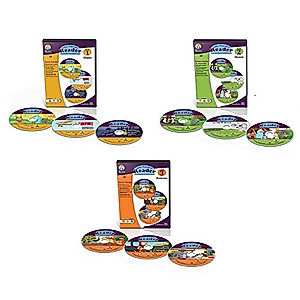 Early Reading Program for Baby, Toddler, Preschool, Kindergarten- Alphabet, Vowel Phonics & 200+ Sight Words - Little Champion Reader 9 DVD, Flash Card, Book Kit