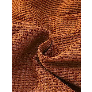 Infant Toddler Baby Girl Boy Overalls Striped Solid Waffle Bottom Pants Button Up Bodysuit Romper with Pockets (Brown , 3-4 Years )