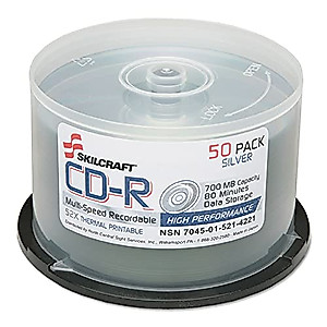 AbilityOne - 7045015214221 - CD-R Compact Disc Recordable - 50 per Box - 50 Units