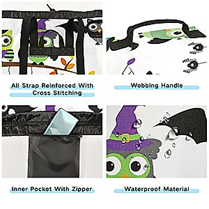 Oyihfvs St Patrick's Day Seamless Owls on Tree Branches on White Backpack Laundry Bag, Laundry Backpack with Shoulder Straps, Waterproof Nylon Clothes Hamper Bag for Men Women Yoga Backpack