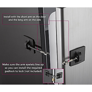 2-Pack Refrigerator Lock (2-Pack, Black Without Padlock),CSP-103.B.NP.2