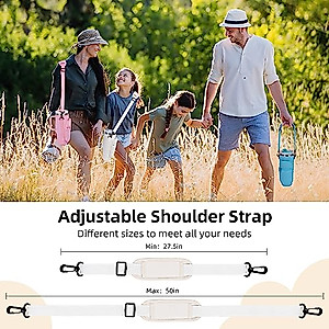 FLAKBOTLE Water Bottle Carrier Bag for Stanley Tumbler 40 oz with Handle, Water Bottle Holder with Pouch and Adjustable Strap, Sleeve Accessories with Pocket for 40 oz Cup