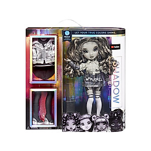 Rainbow High Nicole Steel Grayscale Fashion Doll with 2 Outfits and Accessories, Gift for Kids 6-12