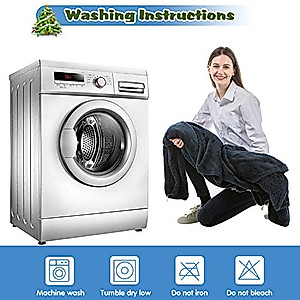 Oversized Wearable Blanket, Thick Flannel Blanket with Sleeves and Giant Pocket, Bedsure Hoodie, Sweatshirt Throw, Cozy Extra Soft, One Size Fits All Adults