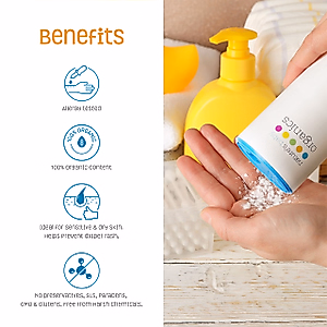Nature's Baby Organics Baby Powder Corn Free/Talc Free Diaper Dusting Powder with Aloe Soft Gentle 100% Organic Baby Powder Hypoallergenic Fragrance Free, 4 oz Each, 2 Pack