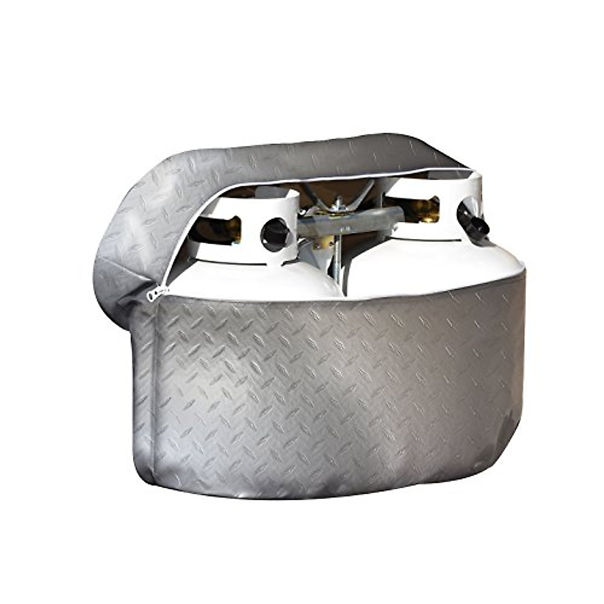 ADCO 2712 Silver Double 20 Diamond Plated Steel Vinyl Propane Tank Cover