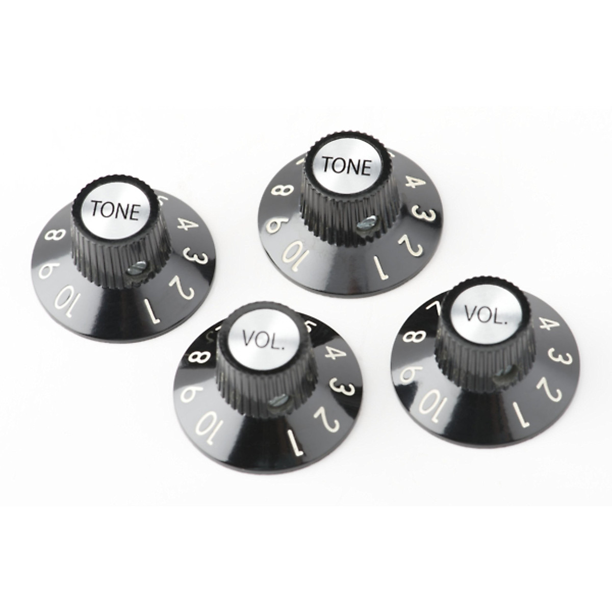 Fender 72 Telecaster Custom Knobs - Black, Set of 4
