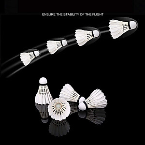 ZHENAN 12-Pack Advanced Goose Feather Badminton Shuttlecocks with Great Stability and Durability,Indoor Outdoor Sports Hight Speed Training Badminton Birdies Balls