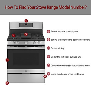 071129 RV Stove Parts Grommets Replacement for Suburban Stove Top Grate Magic Chef Grate Grommets Kit 525004 Suburban Camper Motorhome Rubber Foot Pad for RV Range Grate Durable Rubber Feet 12Pcs