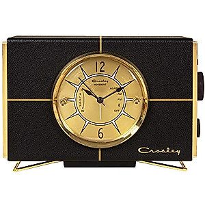 Crosley CR3038A-BK Lewis Retro AM/FM Bluetooth Tabletop Radio, Black