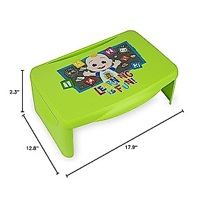CoCoMelon Kids Lap Desk with Storage - Folding Lid and Collapsible Design - Portable for Travel or use in Bed at Home - Great for Writing, Reading or Other School Activities