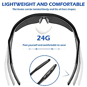 OXG 6 Pack Tinted Safety Glasses for Men and Women, UV-Block Safety Goggles ANSI Z87.1 Protective Eyewear Impact & Scratch Resistant Eye Protection