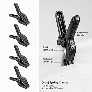 LimoStudio Large Heavy Duty 10 x 9.6 ft. (W x H) Backdrop Stands, Background Support System, Thicker Pole Diameter, Wide Leg Radius for Stable Positioning, Spring Clamps for Screens, AGG3012