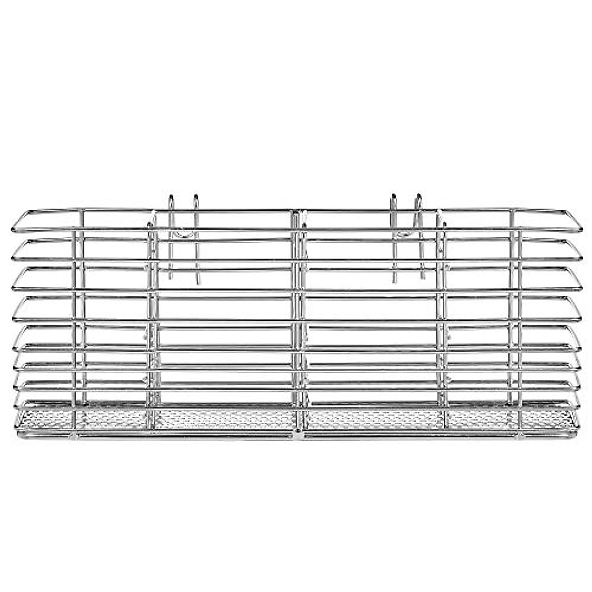 Slideep Stainless Steel Cutlery Utensil Holder Silverware Organizer Rack with Hooks Removable Drying Rack Silverware Holder Utensil Cutlery Basket Kitchen Dish Drainer Dish Drying Rack