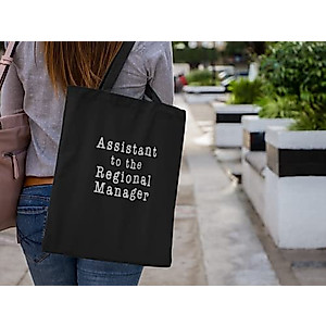 Pop Threads Assistant To The Regional Manager Funny TV Natural 15x15 inches Large Canvas Tote Bag