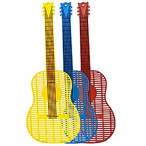 Gift House 1 Large Guitar Flyswatter (Assorted Colors)