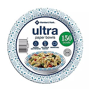 Member Mark Soup/Salad Paper Bowls (20 oz., 150 CT)
