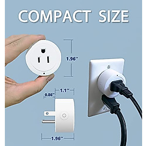 Alexa Smart Plug Exioty, Simple Set Up with One Voice Command, “Amazon Alexa” APP Remote Control, Voice Control, Timer & Schedulete, Stable Connection,Bluetooth Mesh, Require Alexa Echo（1 Pack）