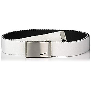 Nike womens Reversible Single Web Belt, Black/White, One Size US
