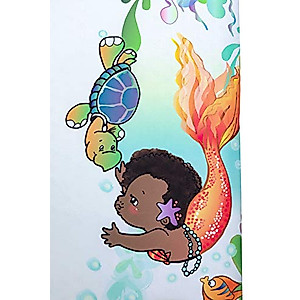 Baby Titi - Fitted Crib Sheet, Mermaids Under The Sea, Soft Microfiber, Crib Sheets for Girls, African American, Asian, Latina Mattress Sheets for Crib and Toddler Beds (Mermaid)…