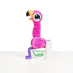 Little Live Pets Gotta Go Flamingo Value Pack: Sherbet | Interactive Plush Toy That Eats, Sings, Dances, Poops and Talks. Bonus Food, Containers and Bib. Batteries Included. for Kids Ages 4+.