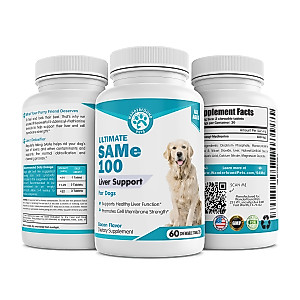 Same 100, Liver Support for Dogs, SAM e Chewable Hepatic Support for Dogs, Promotes Cell Membrane Strength, Bacon Flavor (60 Count)