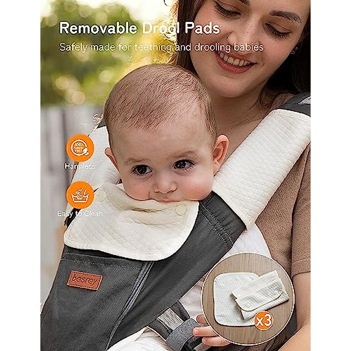 besrey Baby Carrier Front Facing Holder, Hip Seat, Dad Kangaroo Carrier Summer, Toddler Chest Hybrid Wrap Carrier, Mens Ergonomic Body Carrier Backpack, Easy Infant Carrier Mesh, Forward Soft Carrier