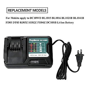 Flimikun Charger Replace for Makitas 10.8V 12V DC10WD BL1016 BL1021B BL1041B FD05 US Plug