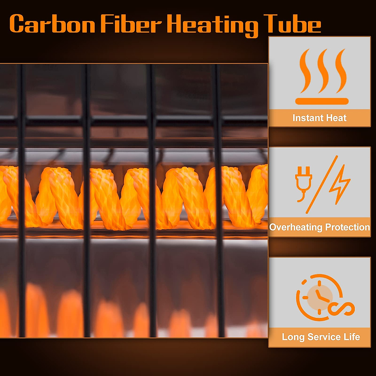 Uthfy Outdoor Patio Heater,Electric 1500W Infrared Patio Heater with Remote,Outdoor Space Heater with Tripod,IP45,9Hours Timer,Overheating Protection