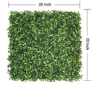 DearHouse 8 Pieces 20"x 20" Artificial Boxwood Panels Topiary Hedge Plant, Privacy Hedge Screen UV Protected Suitable for Outdoor, Indoor, Garden, Fence, Backyard and Decor
