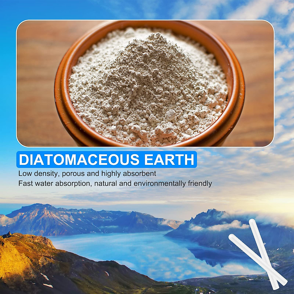 6 Piece Diatomite Moisture Absorbing Stick, Pletpet Drying Rod Sticks Reusable Clean Water Absorption Rod Drying Stick for Toys, Dolls, Clothes Desiccant Quick Drying Stick