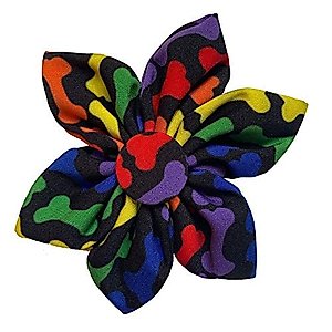 H&K Pet Pinwheel | Unity (Large) | Pride Velcro Collar Accessory for Dogs/Cats | Fun Pet Pinwheel Collar Attachment | Cute, Comfortable Pet Accessory