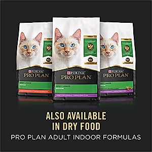 Purina Pro Plan Indoor Cat Food, Indoor Care Salmon and Rice in Sauce Entree - (24) 3 oz. Pull-Top Cans