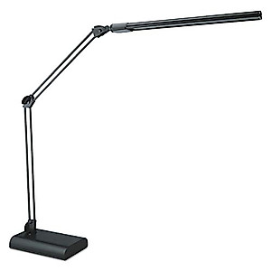 Alera Adjustable LED Desk Lamp, 3.25w x 6d x 21.5h, Black
