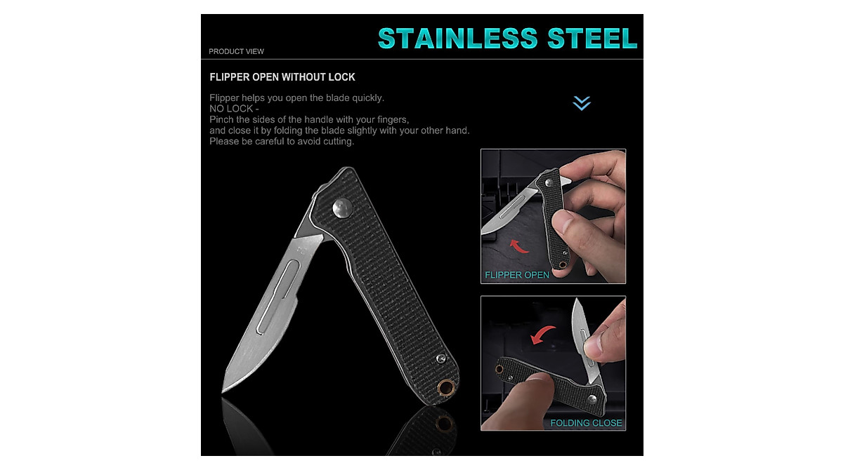 VIFUNCO Folding Scalpel Knife - Versatile EDC Utility
