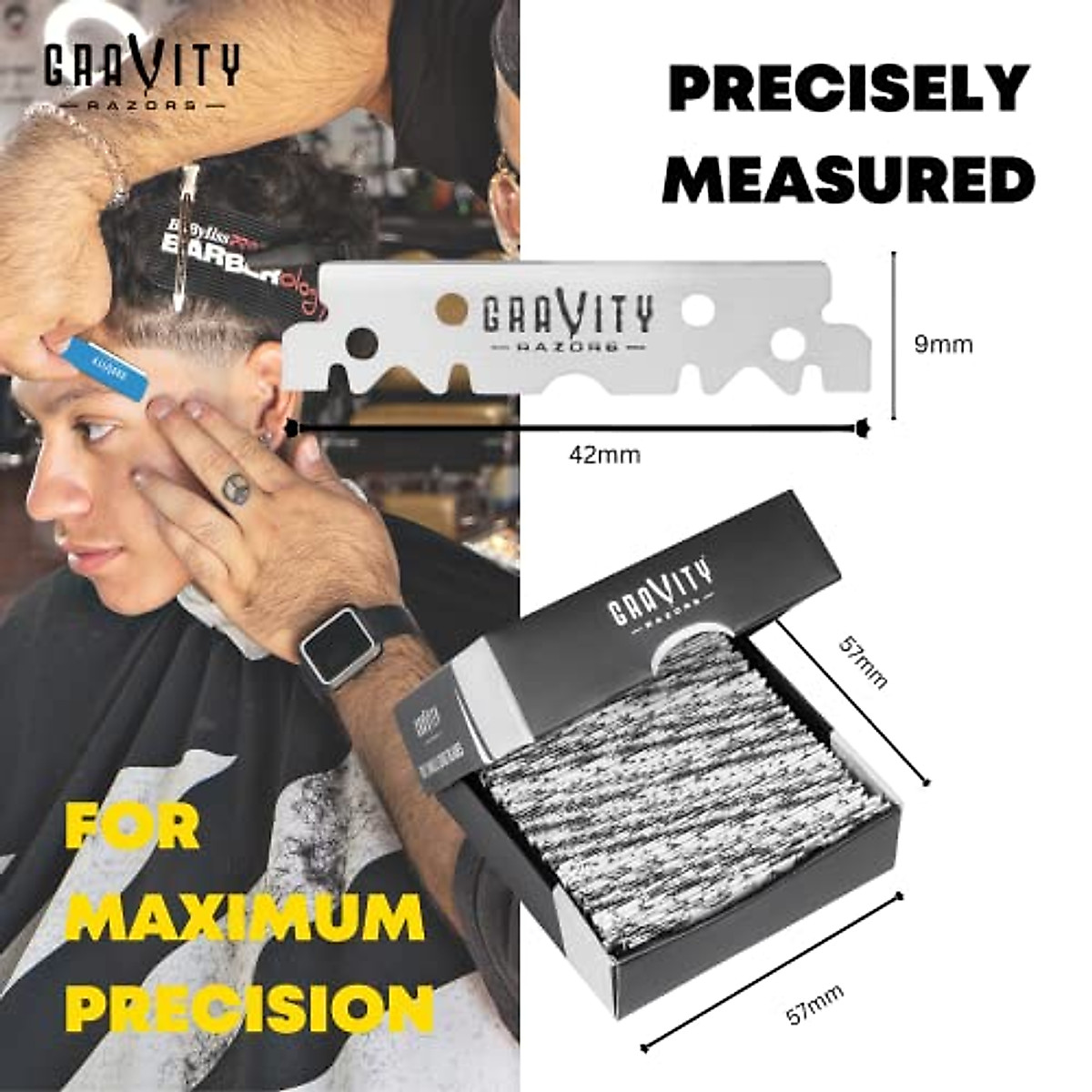 Premium Single Edge Razor Blades - Swedish Steel Razor Blades for Safety Razors and Straight Edge Razors, by GRAVITY RAZORS (100 Count)