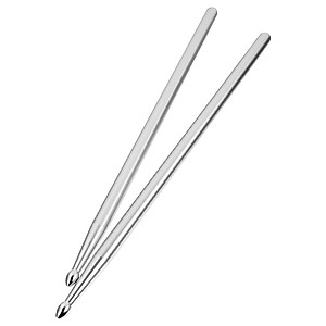 Happyyami 1 Pair 5A Classic Drum Sticks Professional Durable Metal Drum Sticks Portable Percussion Instrument Accessories