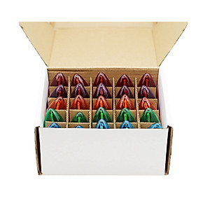 Creative Hobbies® Box of 25 Colored Light Bulbs, Random Blinking, 7 Watt, C7 Candelabra Base -Great for Night Lights and Christmas Strings