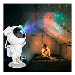 Astronaut Star Projection Light,LED Kids Night Light,Galaxy Nebula Ceiling Projector Lamp,with Remote and Timer,for Children and Adults Bedroom Party Best Gift