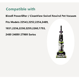 Part # 3031120,Replacement Belts for Bissell Powerlifter / CleanView Swivel Rewind Pet Vacuum,Fits Models 22543,2252,2254,2489,1831,2256,2258,2259,2260,1793,2489,24899,27909 (Pack of 2)
