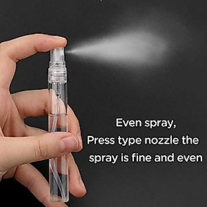 SAVITA 5PCS 10ml Clear Spray Bottle Refillable Perfume Atomizer Small Fine Mist Empty Glass Liquid Containers for Essential Oils, Perfumes Personal Beauty Care