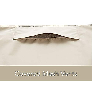 Covermates Air Conditioner Cover - Light Weight Material, Weather Resistant, Elastic Hem, AC & Equipment-Khaki